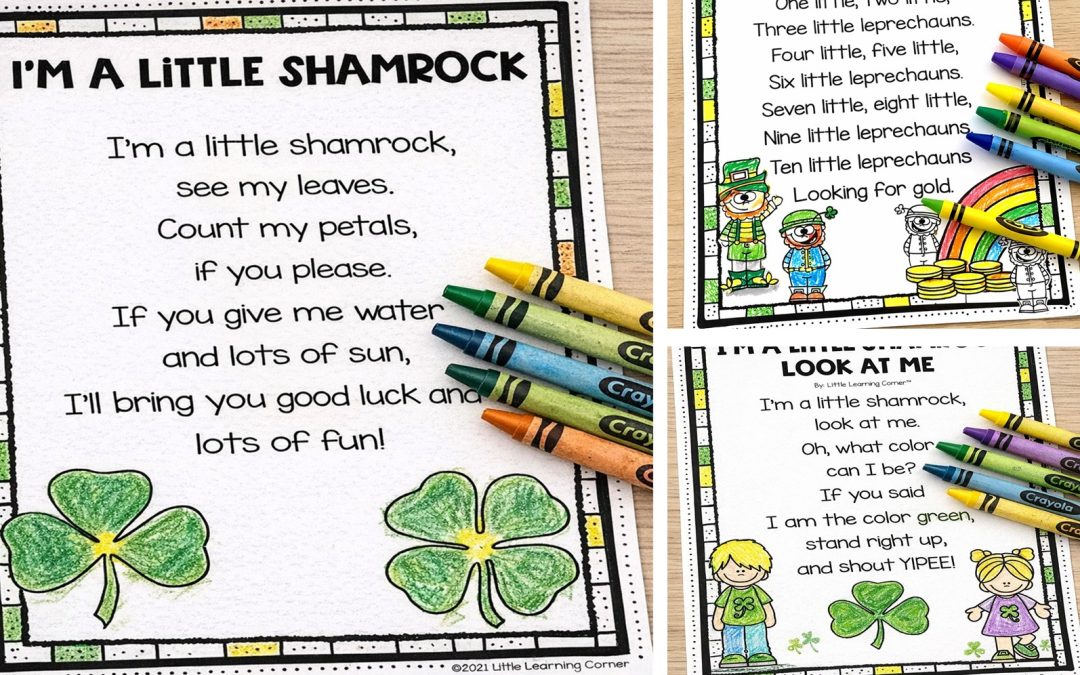 St. Patrick's Day Poems for Kids | Kindergarten & First Grade | Free ...