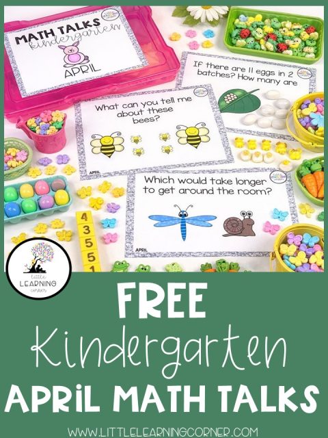 Free April Math Talks for Kindergarten | Spring Math Activities ...
